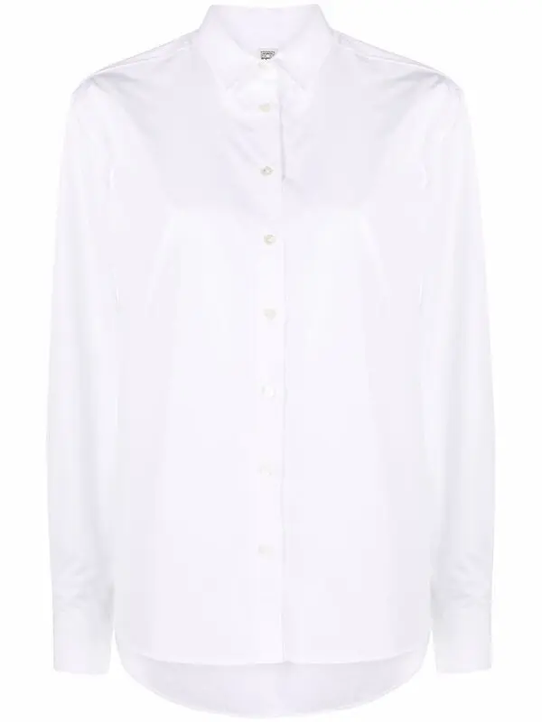 TOTEME High-low Hem Organic Cotton Shirt - White