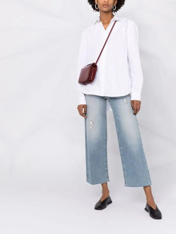 TOTEME High-low Hem Organic Cotton Shirt