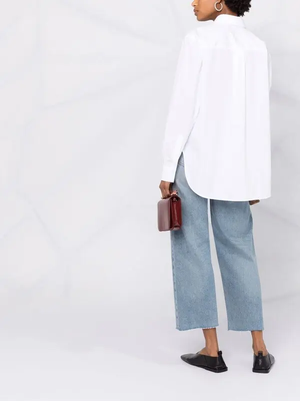 TOTEME High-low Hem Organic Cotton Shirt