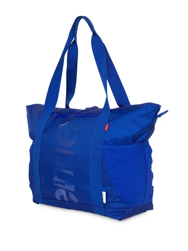 Supreme Zip Logo-Print Tote Bag - Blue | Editorialist