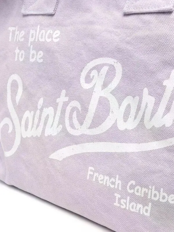MC2 SAINT BARTH Cotton Beach Bag With Frayed Detailing