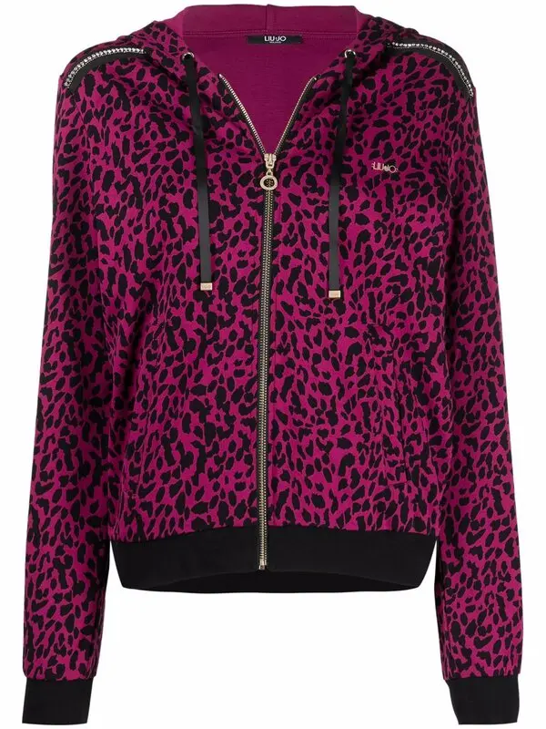 Liu Jo Leopard-print Zipped Hoodie