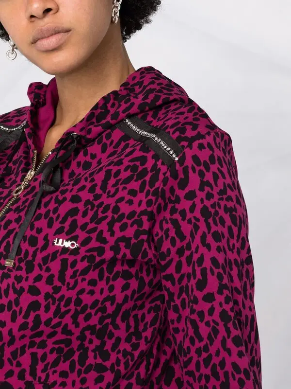 Liu Jo Leopard-print Zipped Hoodie