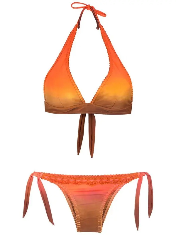 AMIR SLAMA Tie Dye Bikini Set - Multicolour