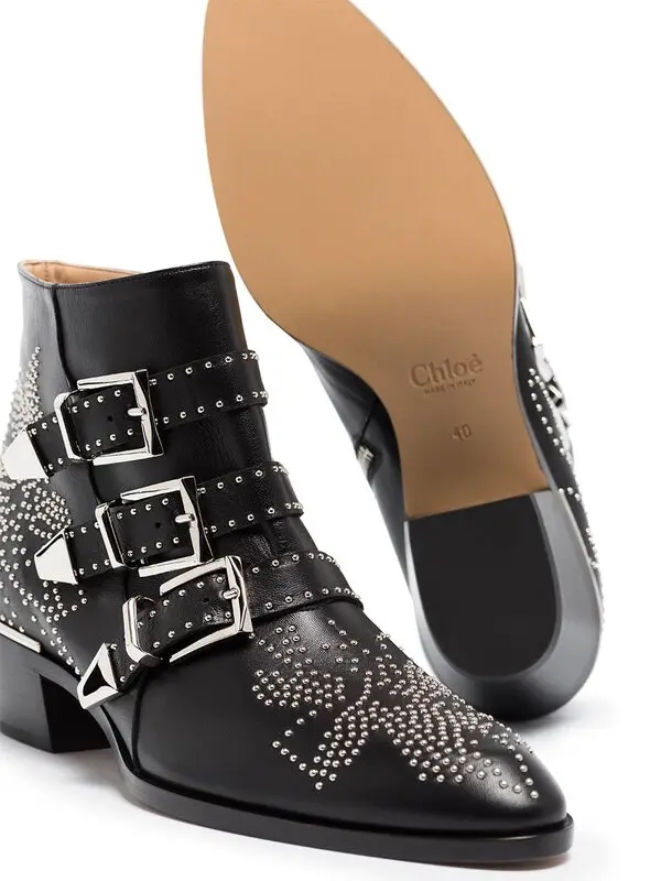 Chloé 30mm Susanna Biker Boots - Black