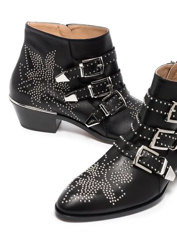 Chloé 30mm Susanna Biker Boots - Black