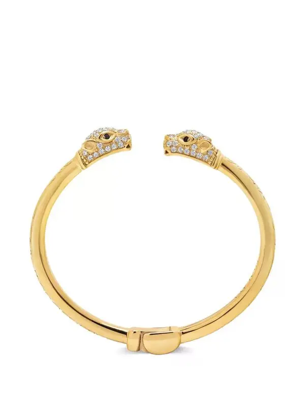NIALAYA JEWELRY Panther Diamond-embellished Cuff Bangle - Gold