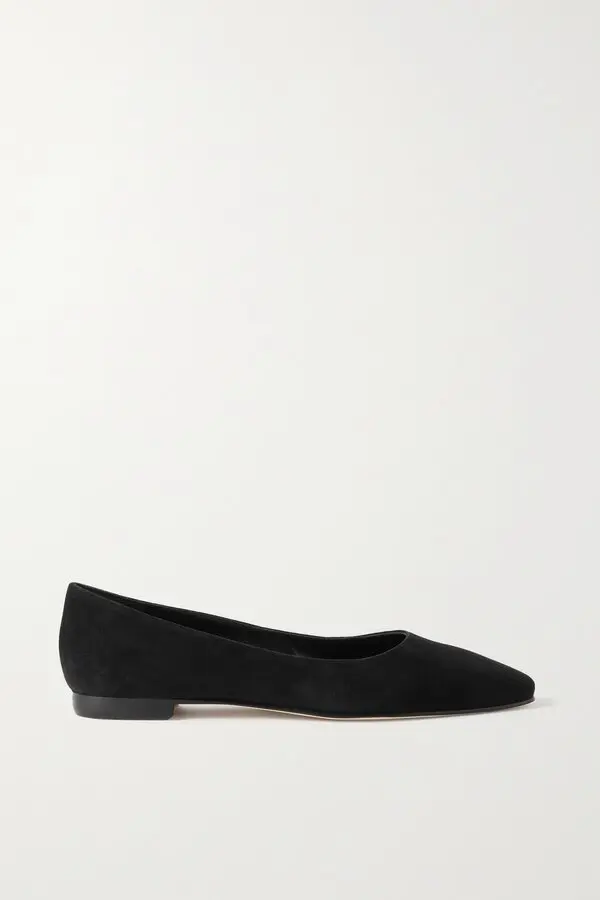 Manolo Blahnik Gelista Ballet Flats - Black