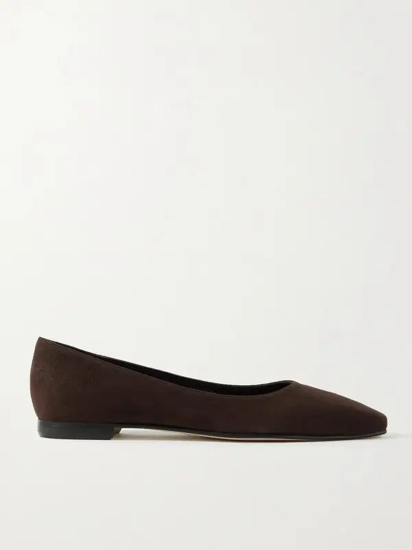 Manolo Blahnik Gelista Ballet Flats - Brown