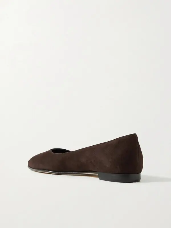 Manolo Blahnik Gelista Ballet Flats - Brown