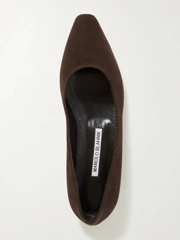 Manolo Blahnik Gelista Ballet Flats - Brown
