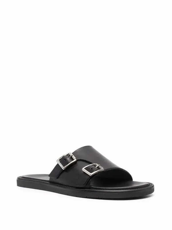 SCAROSSO Constantino Buckled Sandals - Black
