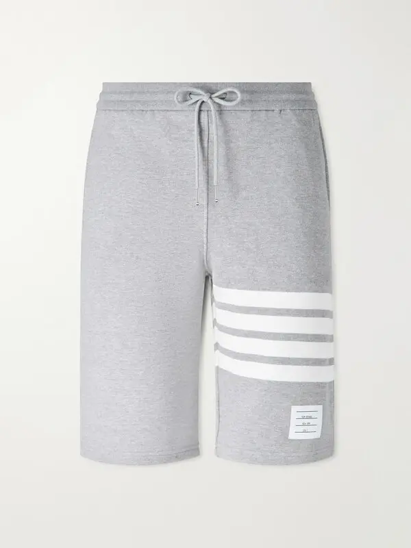 Thom Browne Striped Loopback Cotton-jersey Shorts