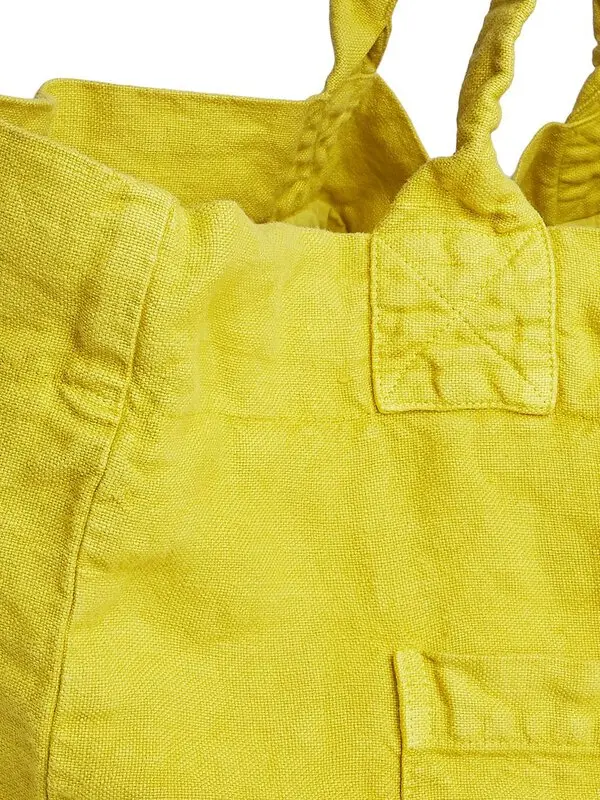 ONCE MILANO Linen Weekend Bag - Yellow