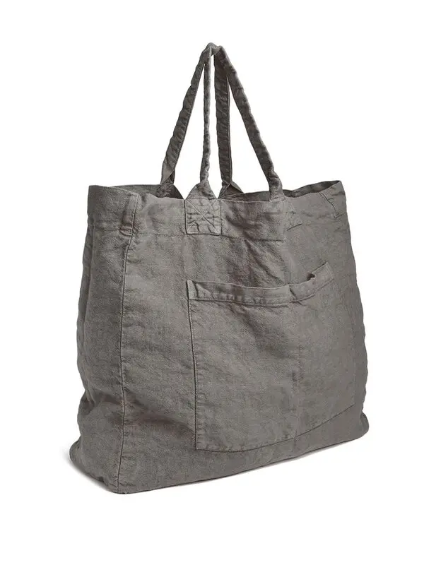 ONCE MILANO Linen Weekend Bag - Grey