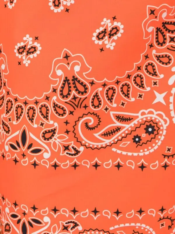 MC2 SAINT BARTH Bandana-print Swim Shorts - Orange