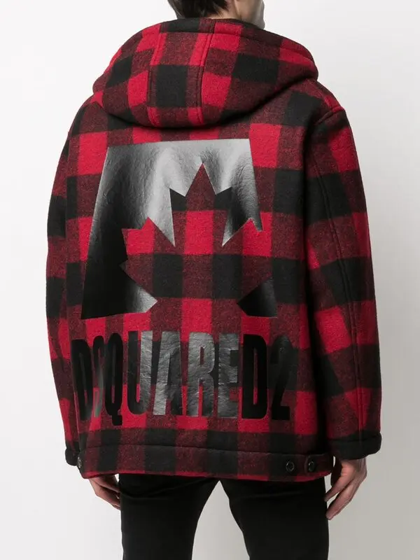 Dsquared2 Checked Wool-blend Coat