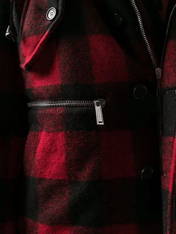 Dsquared2 Checked Wool-blend Coat
