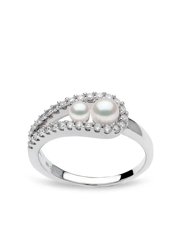 Yoko London 18kt White Gold Akoya Pearl And Diamond Ring