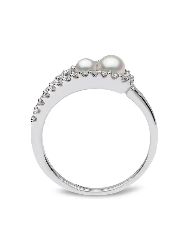 Yoko London 18kt White Gold Akoya Pearl And Diamond Ring