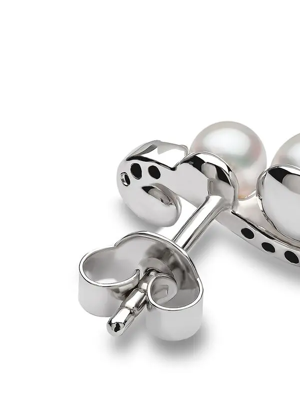 Yoko London 18kt White Gold Diamond And Akoya Pearl Stud Earrings