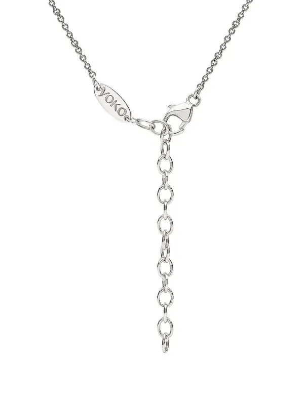 Yoko London 18kt White Gold Akoya Pearl And Diamond Pendant Necklace