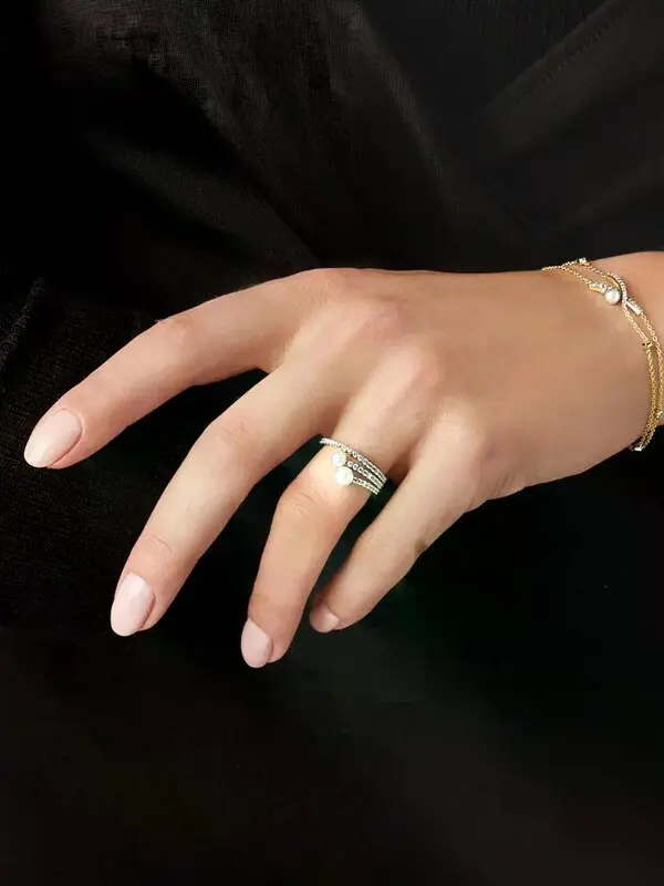 Yoko London 18kt Yellow Akoya Pearl And Diamond Ring
