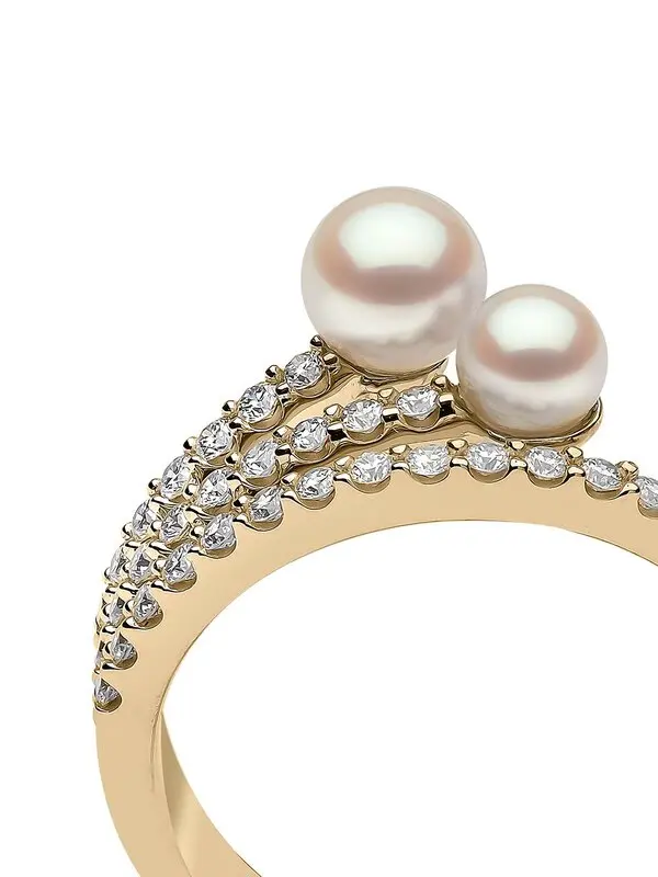 Yoko London 18kt Yellow Akoya Pearl And Diamond Ring