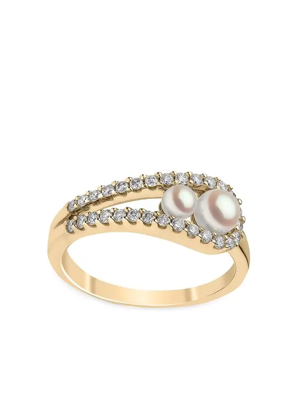 Yoko London 18kt Yellow Akoya Pearl And Diamond Ring