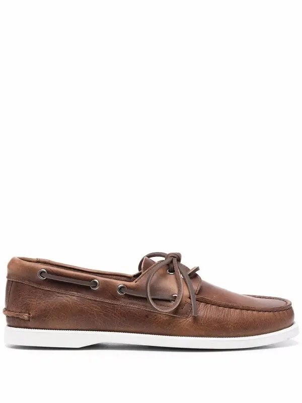 SCAROSSO Orlando Boat Shoes - Brown