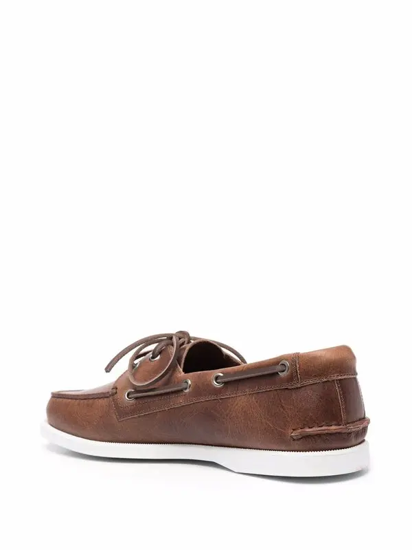 SCAROSSO Orlando Boat Shoes - Brown