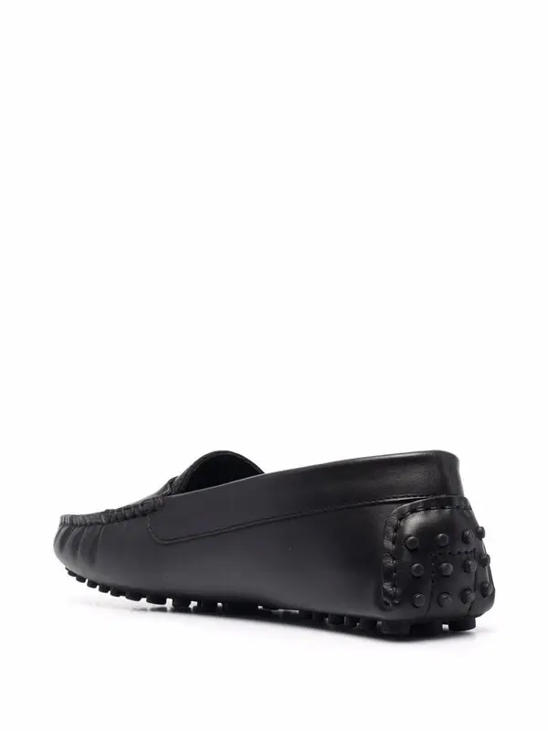 SCAROSSO Ashley Leather Loafers - Black