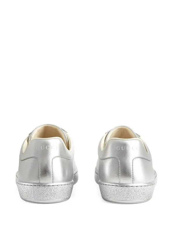 Gucci Ace Metallic Low-top Sneakers - Silver