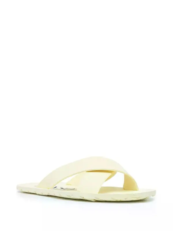 Senso Franky Crossover-strap Slides - Yellow