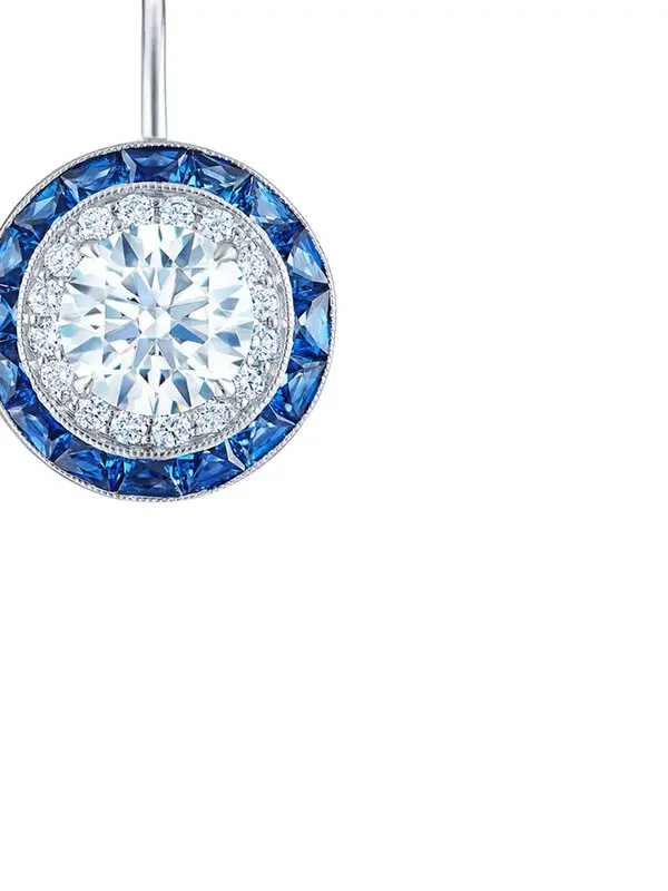 Kwiat 18kt White Gold Diamond And Sapphire Drop Earrings