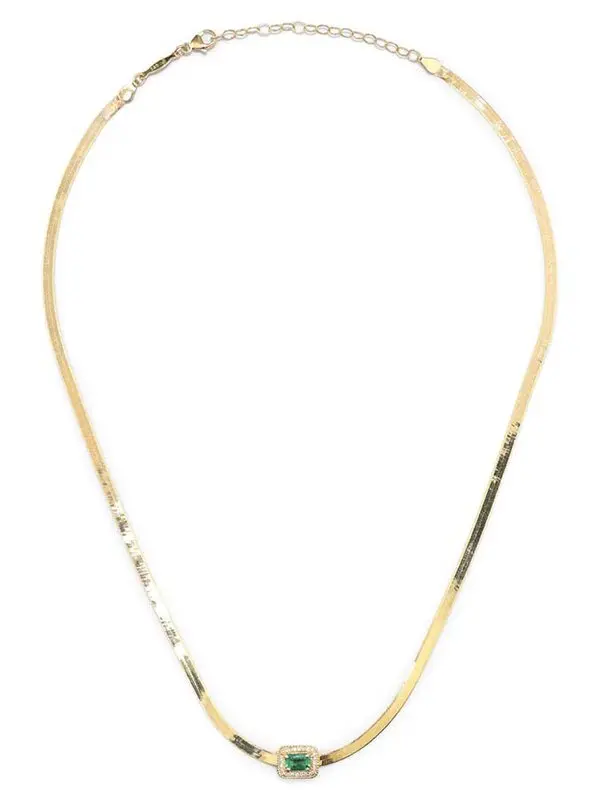Jacquie Aiche 14kt Yellow Herringbone Necklace