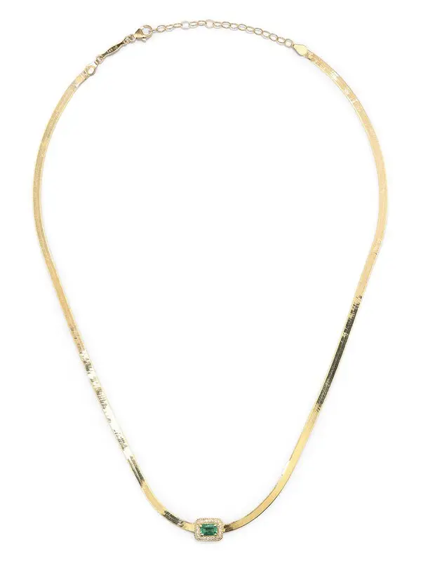 Jacquie Aiche 14kt Yellow Herringbone Necklace