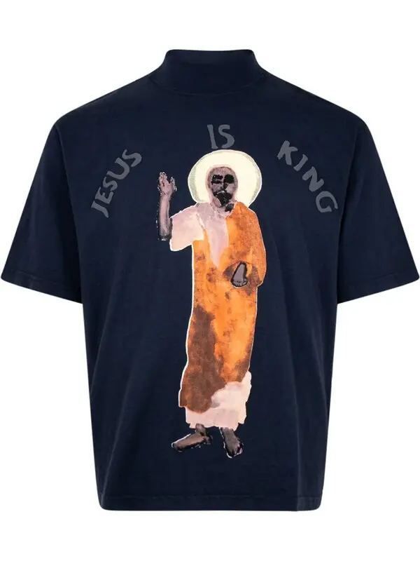 Kanye West Jesus Is King' T-Shirt Blue Editorialist