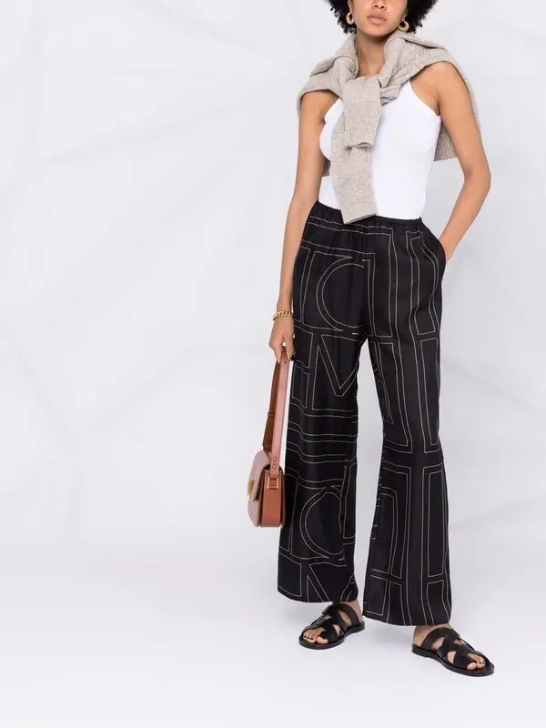 TOTEME Monogram Silk Bottoms