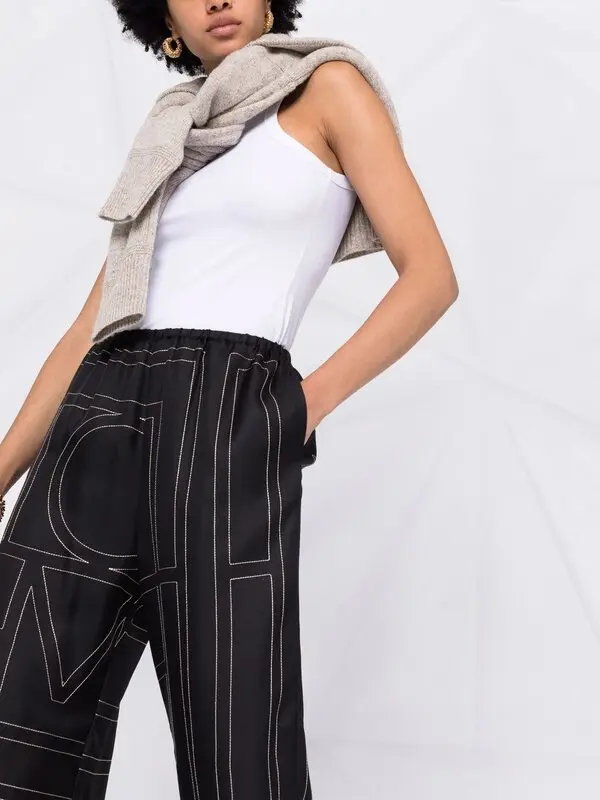 TOTEME Monogram Silk Bottoms
