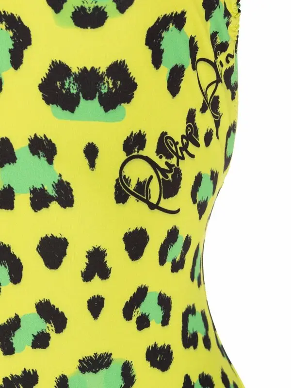 Philipp Plein Animal Print One-piece Swimsuit