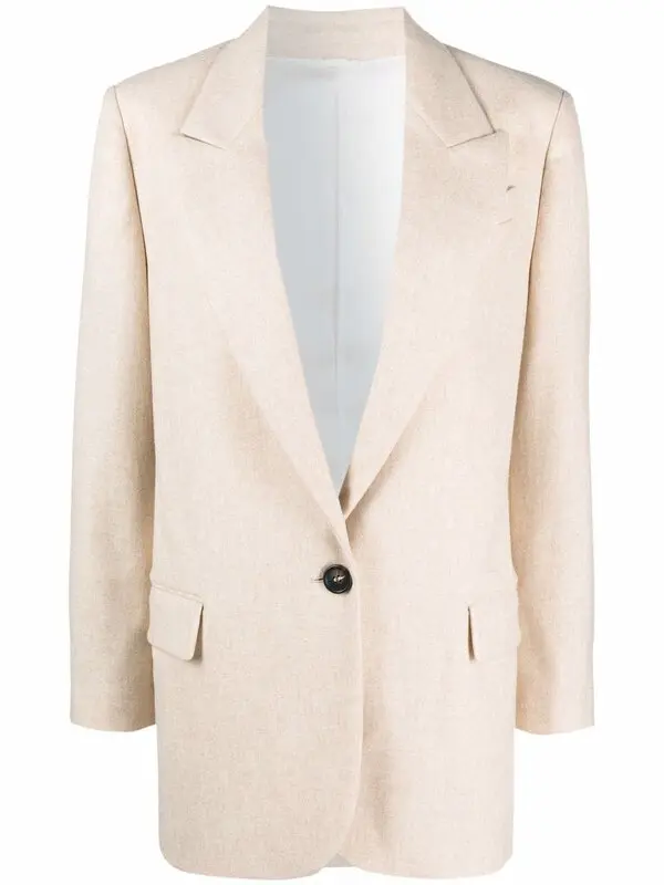 Brunello Cucinelli Peak-lapel Single-breasted Blazer - Neutrals