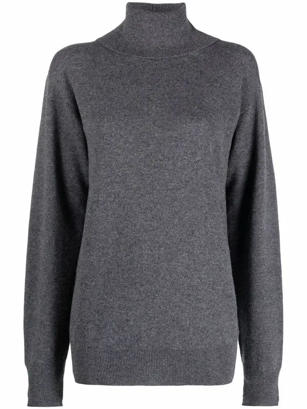 JIL SANDER Roll-neck Cashmere Jumper - Grey
