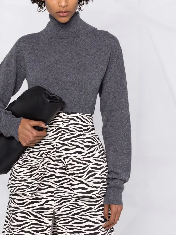 JIL SANDER Roll-neck Cashmere Jumper - Grey