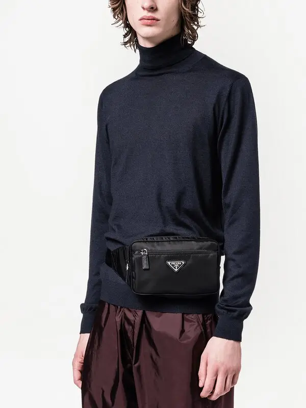 Prada Re-nylon And Saffiano Leather Belt Bag