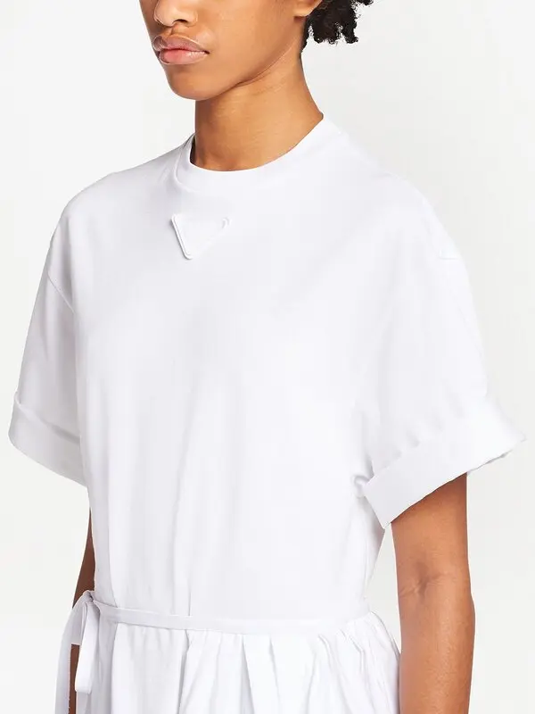 Prada Asymmetric Side-tie T-shirt Dress