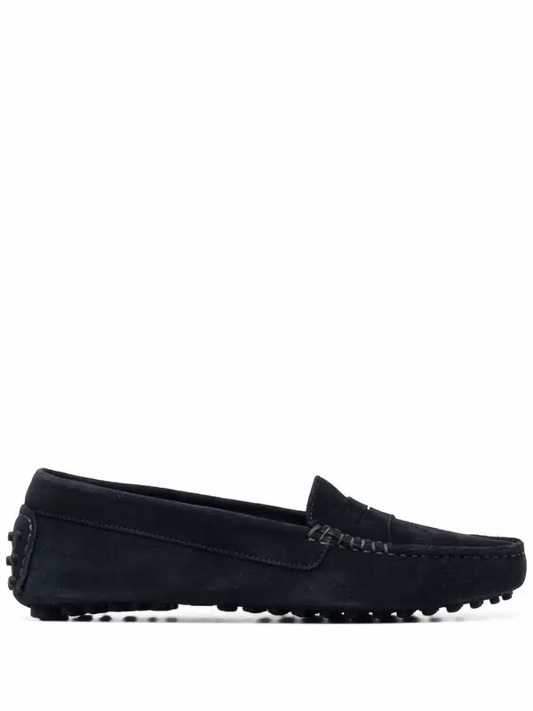SCAROSSO Ashley Suede Loafers - Blue