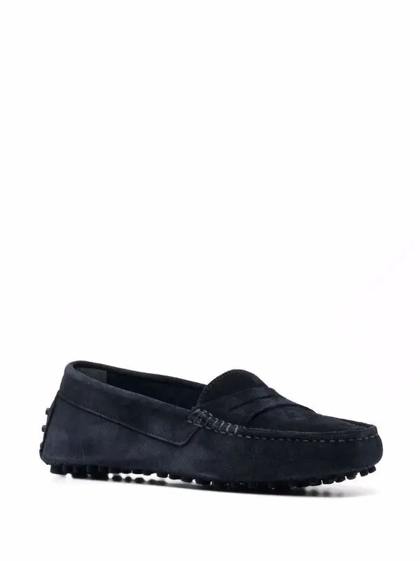 SCAROSSO Ashley Suede Loafers - Blue