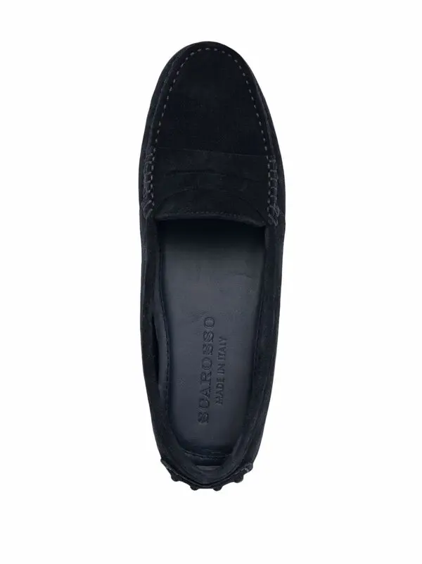 SCAROSSO Ashley Suede Loafers - Blue