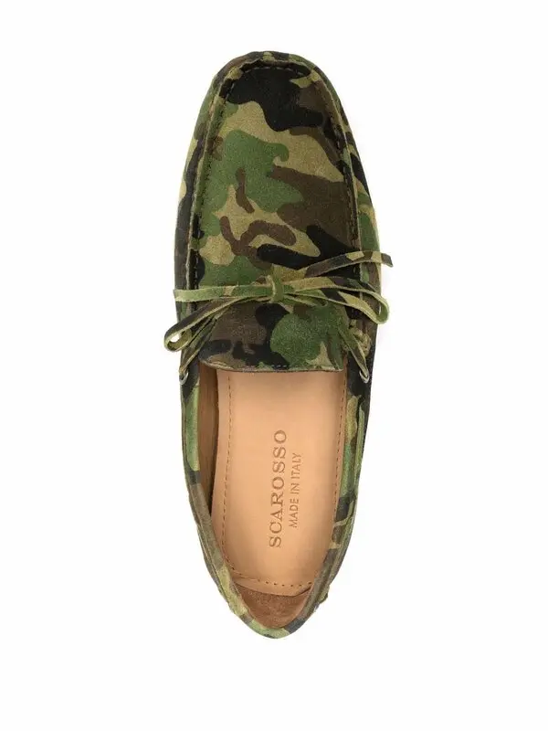 SCAROSSO James Camouflage-print Loafers
